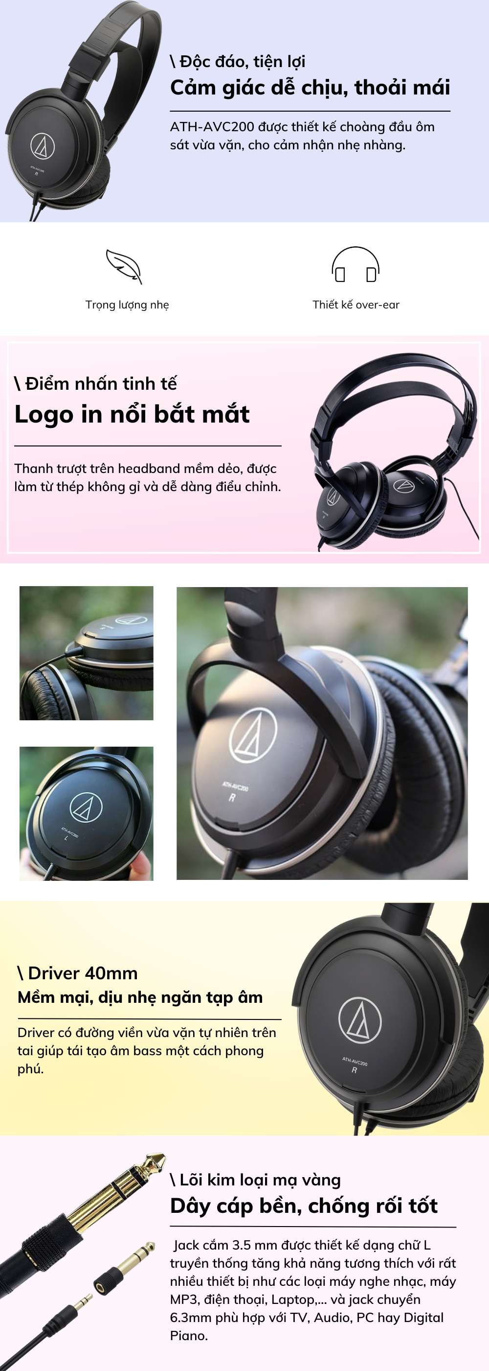 Tai Nghe Audio Technica ATH AVC200 | Việt Nhạc Center